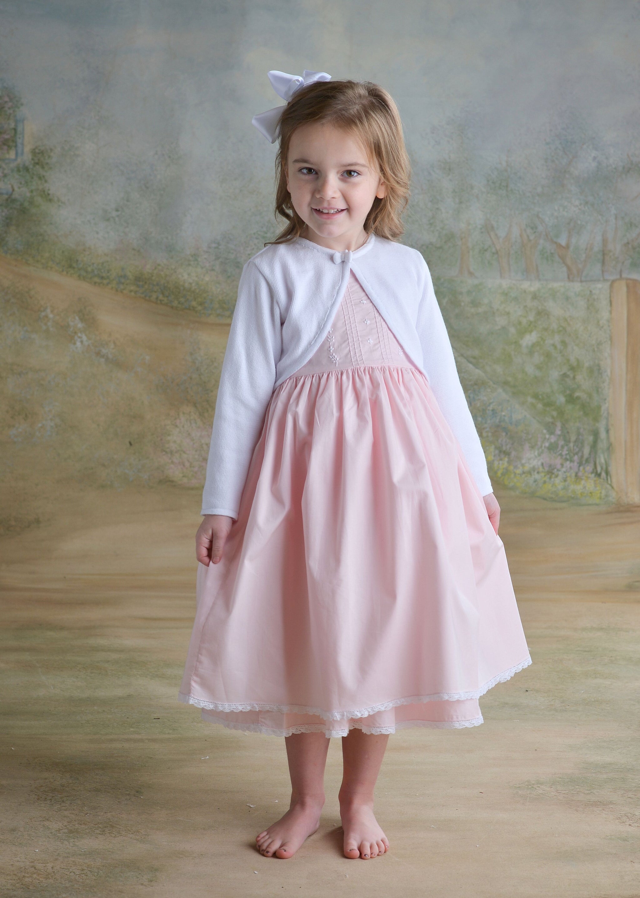 White Bolero Sweater Little Girls Dress up cardigan Strasburg Children