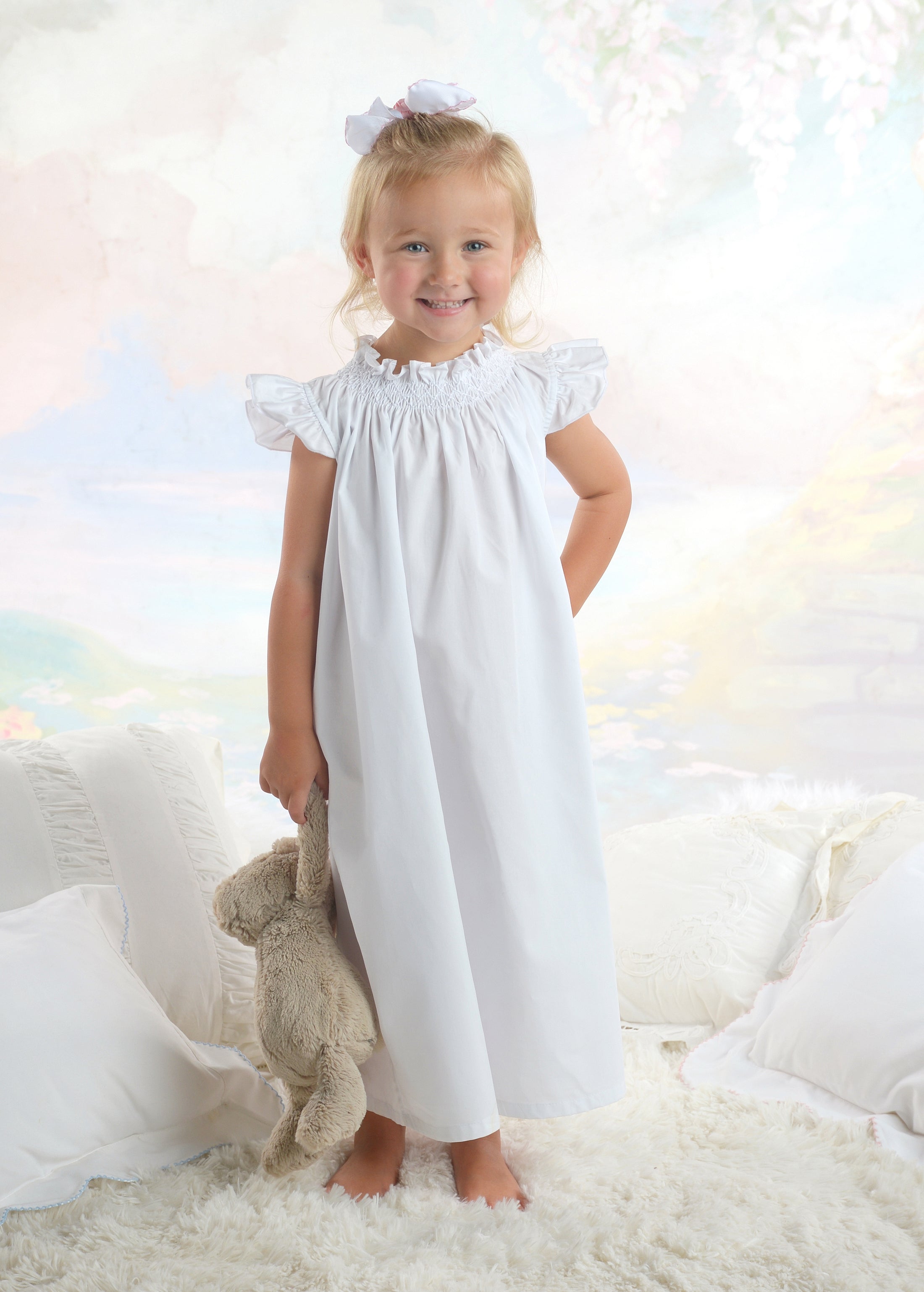Heirloom Night Gown Angel Wing Classic Night dress for Little Girls ...