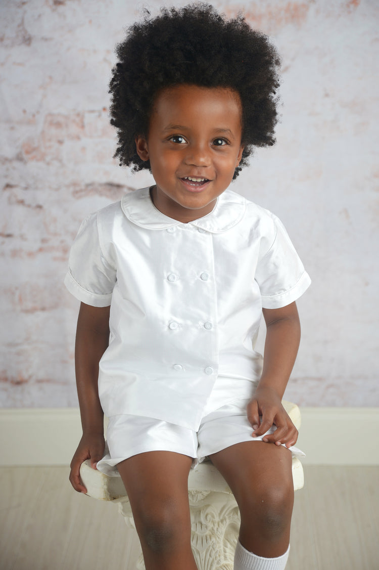 Silk Short Set, Boys Ring Bearer Outfit, Wedding – Strasburg Children