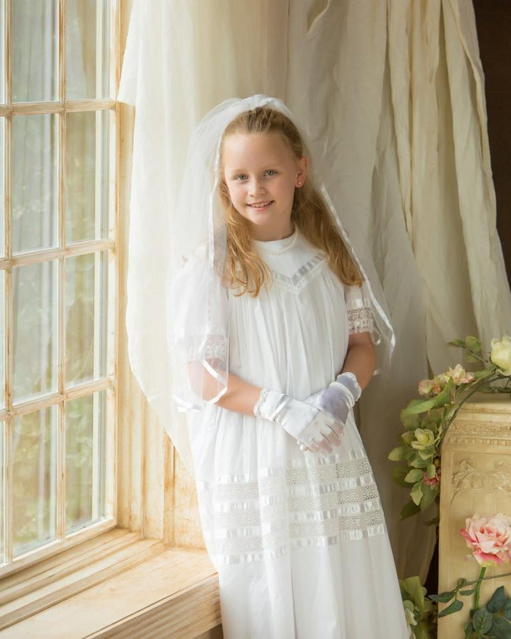 Communion Veil Sweater Lace Socks White Dress Shoes Headdress Gloves ...