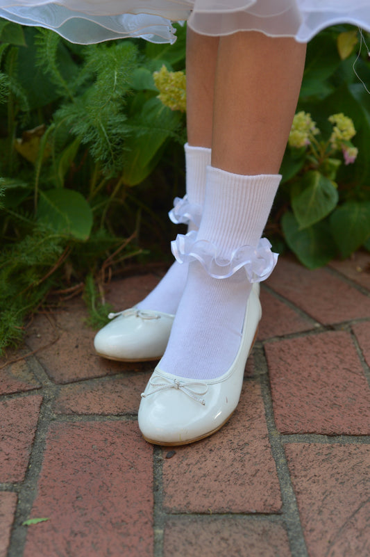 Dress Socks for Little Girls Lace and Ribbon Accents in soft cotton ...